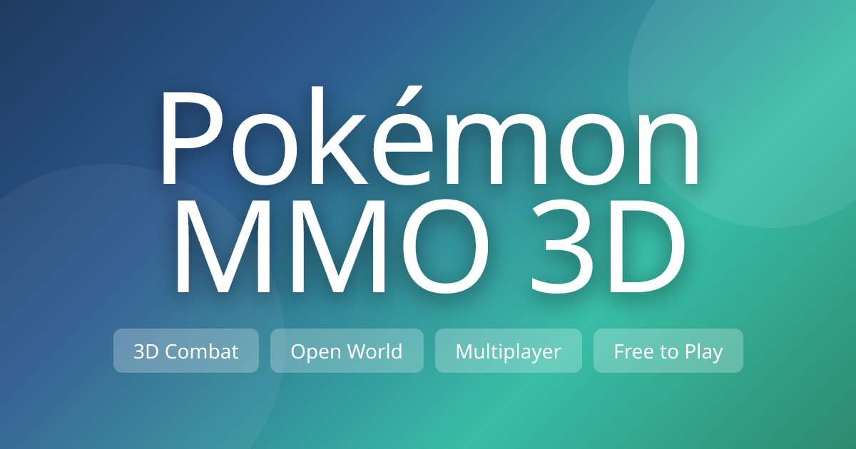 Pokemon MMO 3D — Free 3D Pokemon MMO Game | Play Now